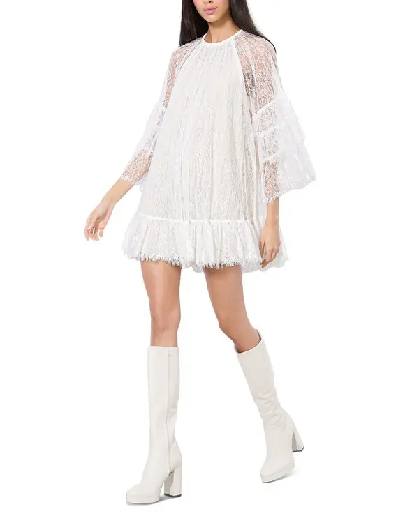 Alice + Olivia Delia Ruffle Sleeve Dress