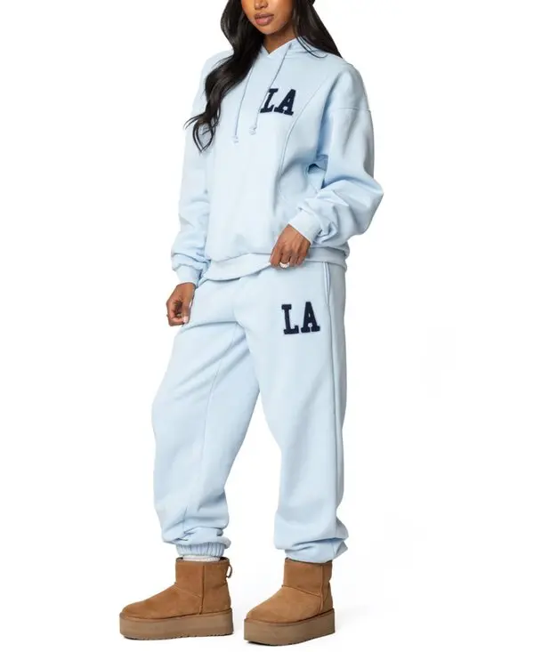 EDIKTED La Love Oversized Hoodie - Light Blue
