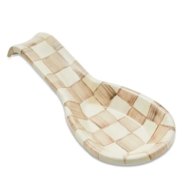 MACKENZIE-CHILDS Mocha Check Spoon Rest - No Color