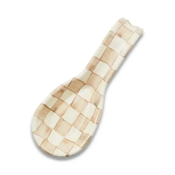 MACKENZIE-CHILDS Mocha Check Spoon Rest