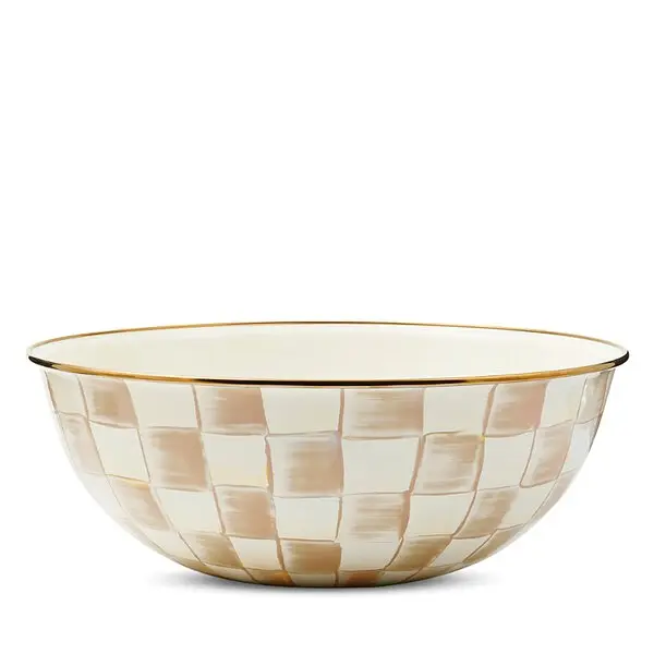 MACKENZIE-CHILDS Mocha Check Extra Large Everyday Bowl - No Color