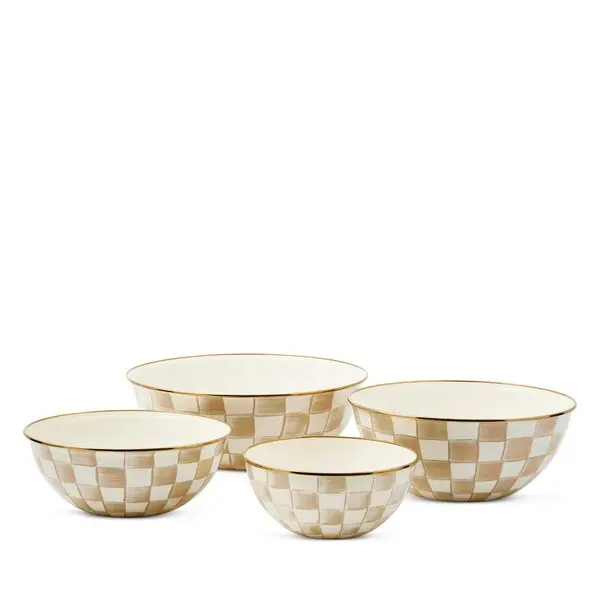 MACKENZIE-CHILDS Mocha Check Extra Large Everyday Bowl