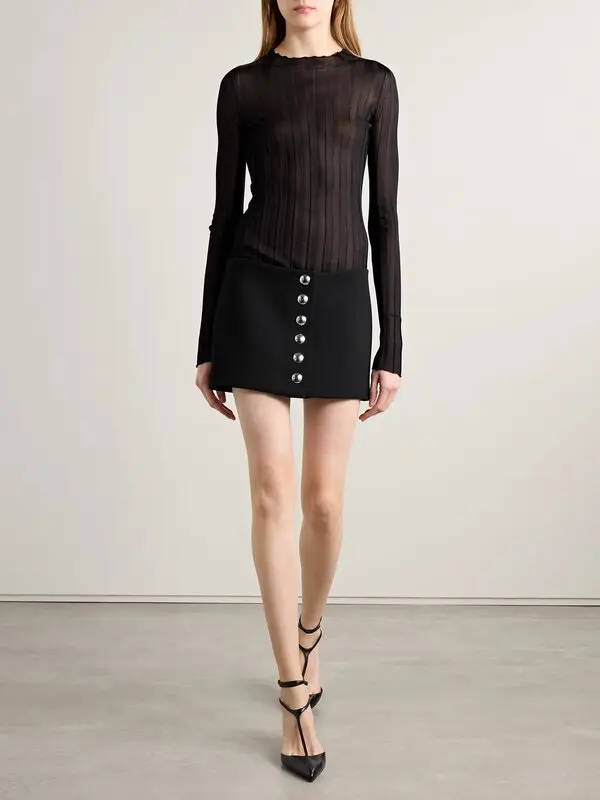 Khaite Jaxon Cady Mini Skirt
