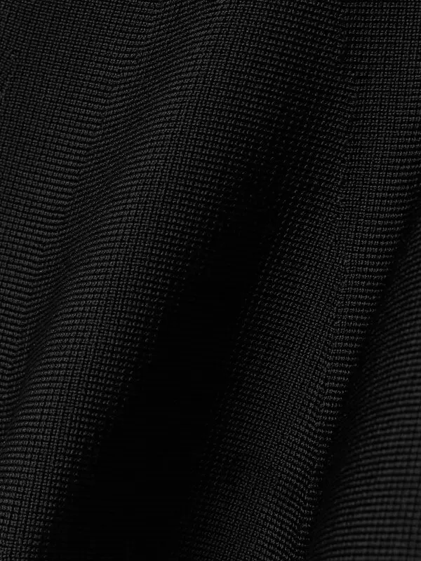 Khaite Andra Stretch-knit Turtleneck Peplum Top - Black