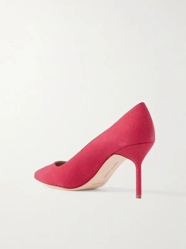Manolo Blahnik Bb 70 Canvas Pumps