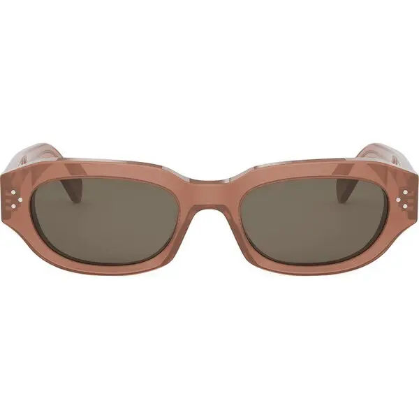 Celine 54mm Geometric Sunglasses - Orange/ Other / Brown