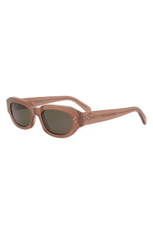 Celine 54mm Geometric Sunglasses - Orange/ Other / Brown