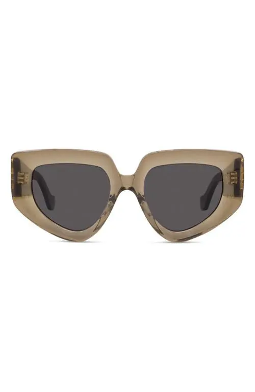 Loewe Anagram Geometric Sunglasses - Shiny Dark Green / Smoke