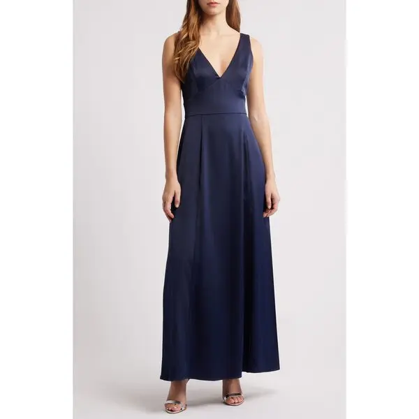 WAYF Thea Halter Neck Gown