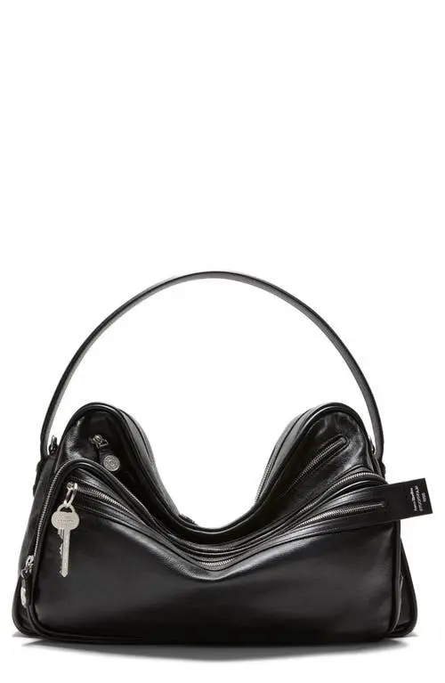 Acne Studios Medium Leather Shoulder Bag - Black