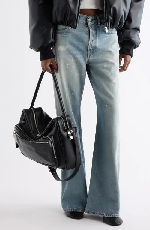 Acne Studios Medium Leather Shoulder Bag - Black
