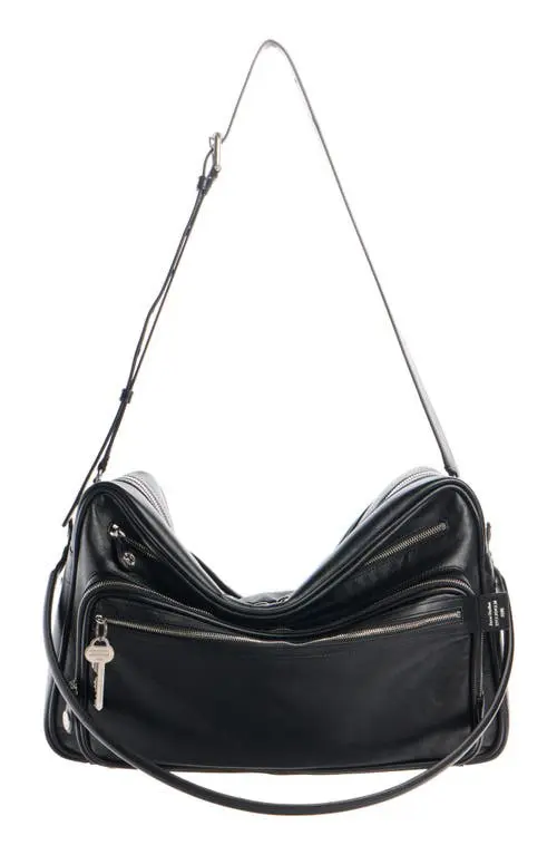 Acne Studios Medium Leather Shoulder Bag - Black