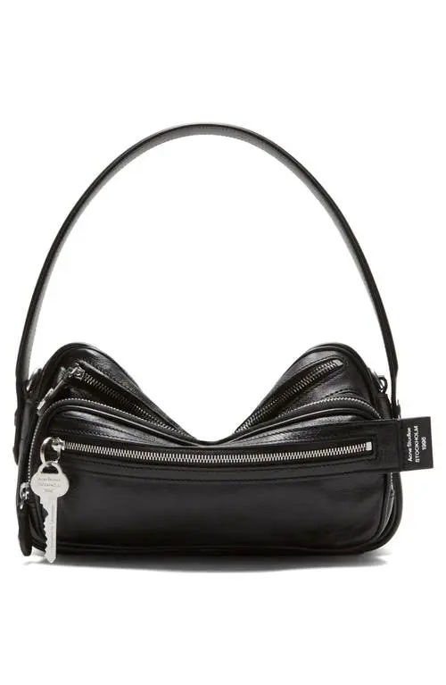 Acne Studios Small Camero Leather Shoulder Bag - Black