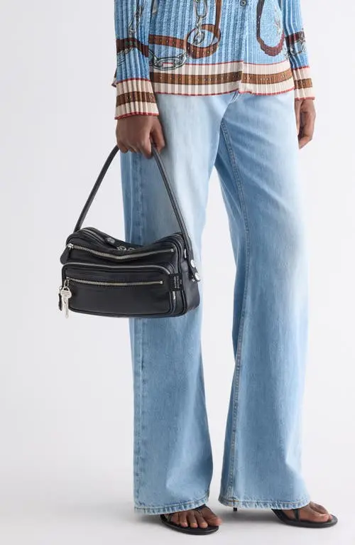 Acne Studios Small Camero Leather Shoulder Bag - Black