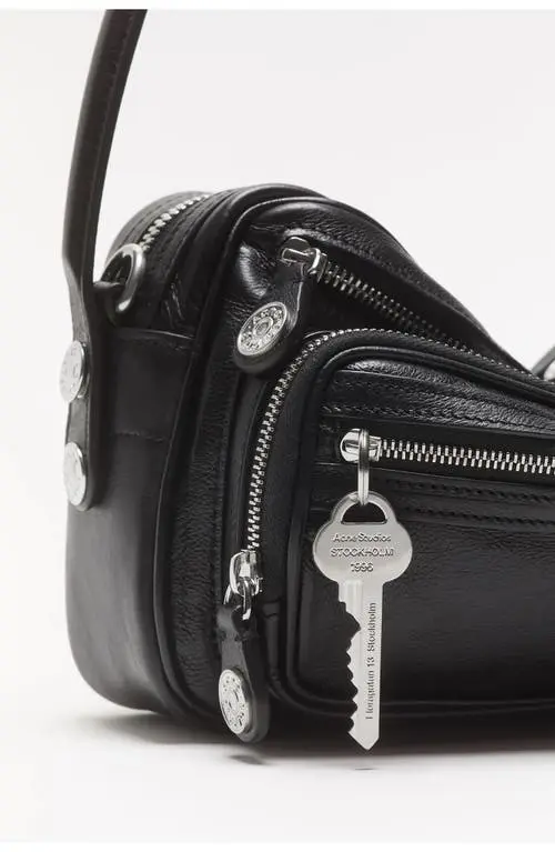 Acne Studios Small Camero Leather Shoulder Bag - Black