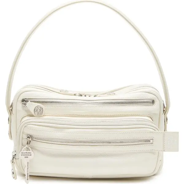 Acne Studios Small Camero Leather Shoulder Bag - Cream White
