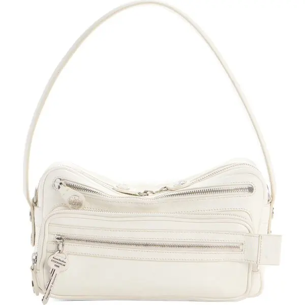 Acne Studios Small Camero Leather Shoulder Bag - Cream White
