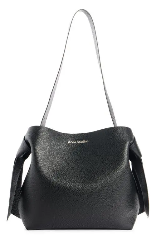 Acne Studios Midi Musubi Leather Shoulder Bag - Black