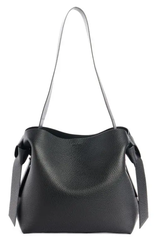 Acne Studios Midi Musubi Leather Shoulder Bag - Black