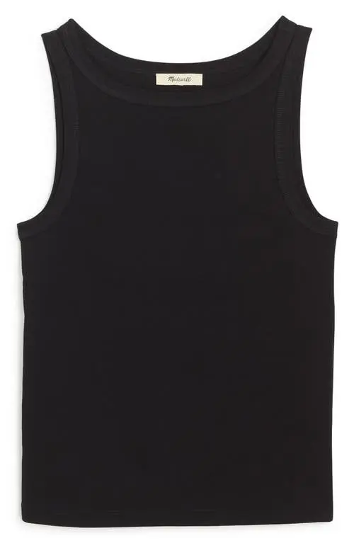 Madewell High Neck Cotton Tank