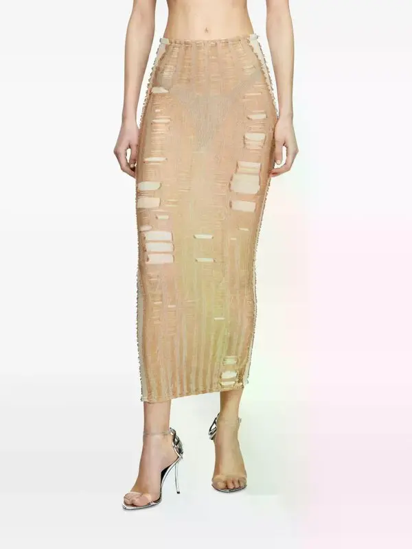 DIESEL® M-calina Midi Skirt - Neutrals