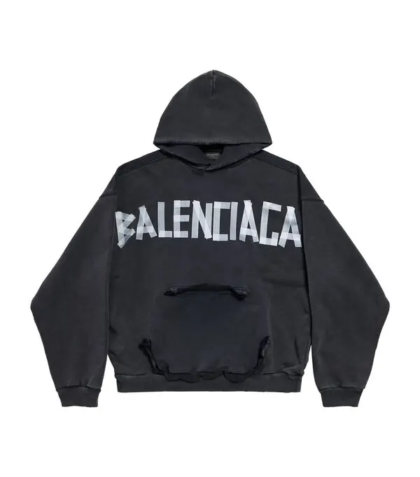 Balenciaga Distressed Tape Logo Hoodie