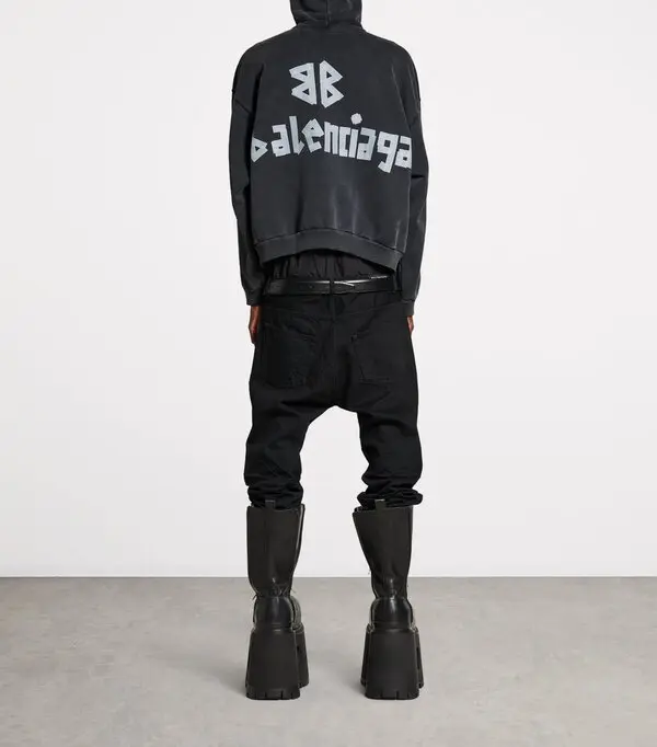 Balenciaga Distressed Tape Logo Hoodie