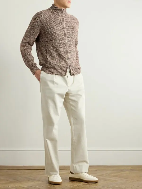 Loro Piana Silk And Cashmere-blend Zip-up Cardigan