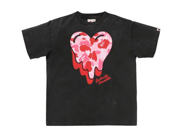 A BATHING APE X Emotionally Unavailable Abc Camo Tee Shirt - Black