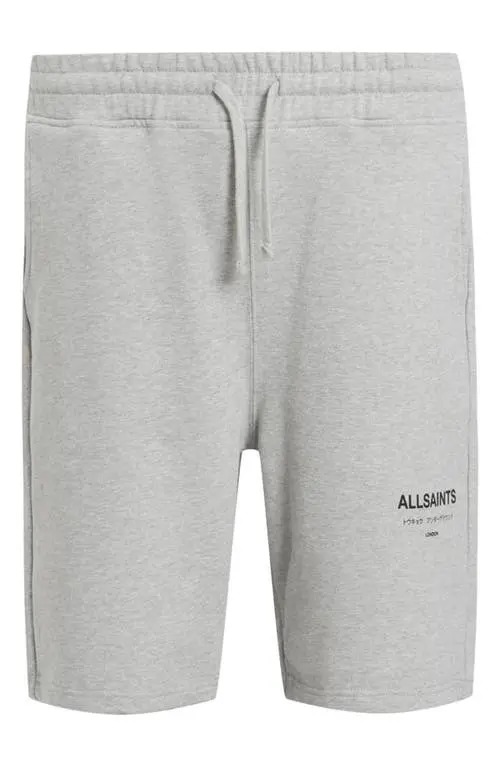 ALLSAINTS Underground Relaxed Fit Organic Cotton Sweat Shorts - Grey Marl