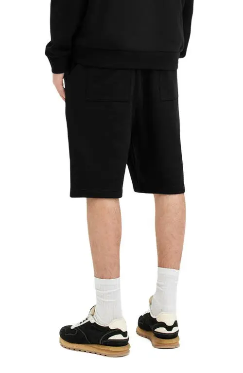 ALLSAINTS Underground Relaxed Fit Organic Cotton Sweat Shorts - Jet Black