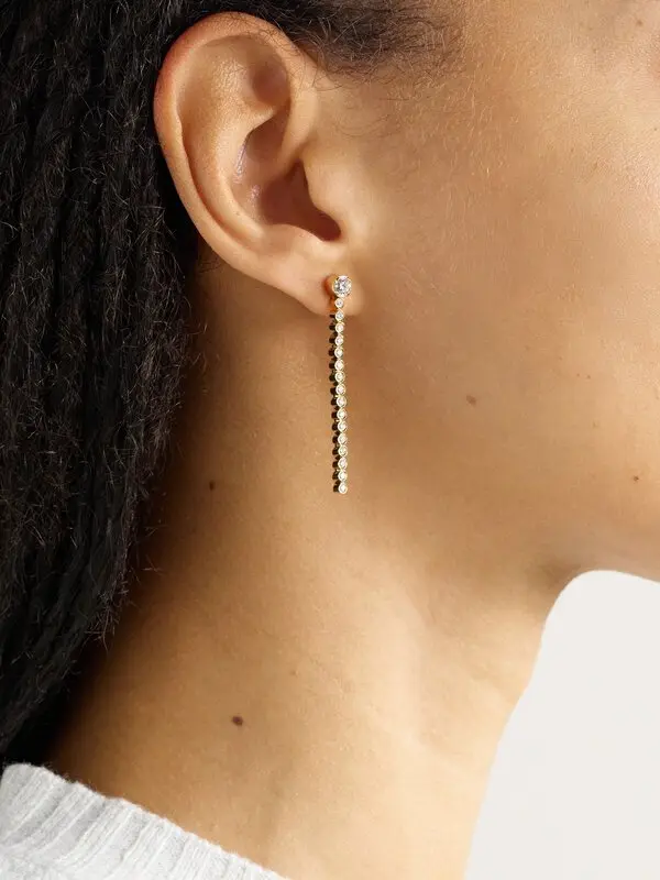 Sophie Bille Brahe 18-karat Recycled Gold Diamond Dangle Earrings