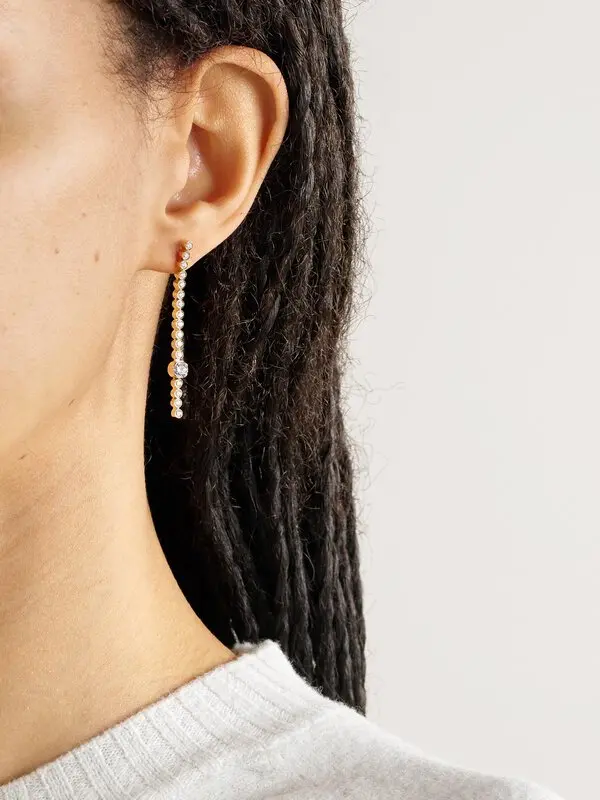 Sophie Bille Brahe 18-karat Recycled Gold Diamond Dangle Earrings