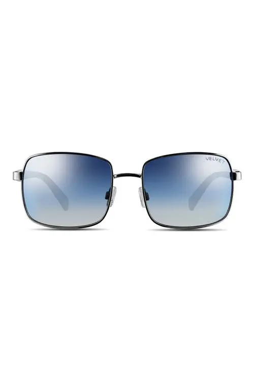 VELVET EYEWEAR Rectangle Sunglasses - Silver 1