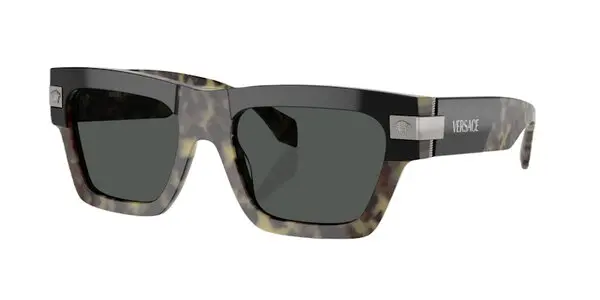 Versace Rectangle Sunglasses - Havana (0ve4464 545687)