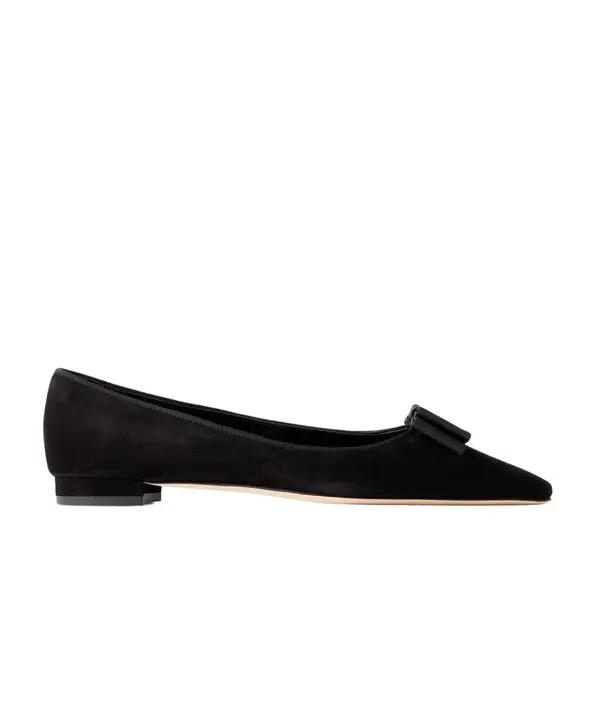 Manolo Blahnik Reador 10 Suede Flats