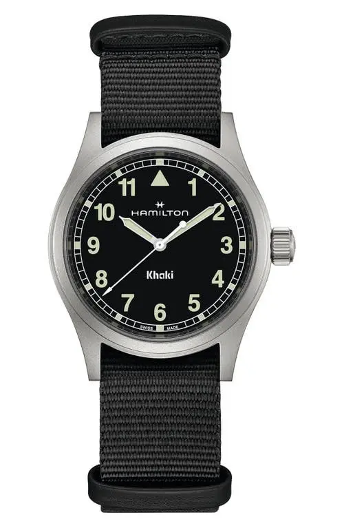 Hamilton Khaki Field Strap Watch - Black
