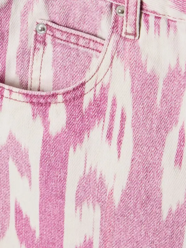 MARANT ETOILE Lesia Printed Denim Shorts