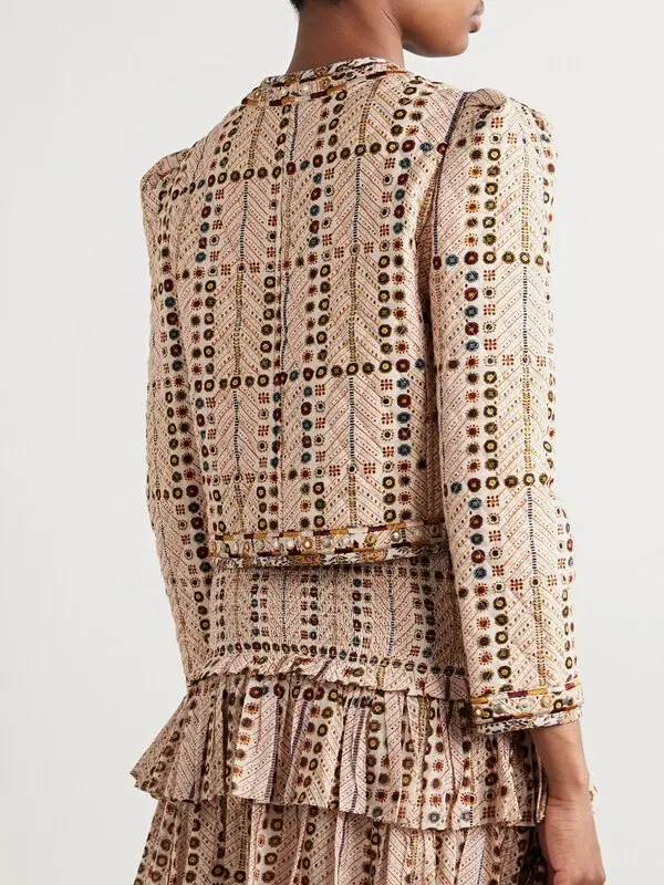 MARANT ETOILE Christy Quilted Cotton-voile Jacket - Neutrals