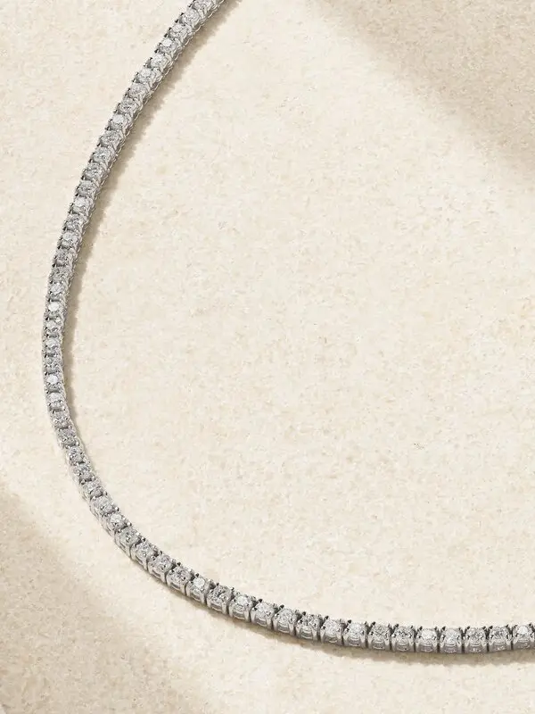 JENNIFER MEYER - Jennifer Meyer Small Tennis 18-karat White Gold Diamond Necklace