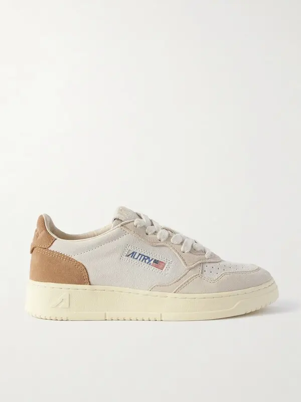 AUTRY Medalist Low Color-block Suede Sneakers - Neutrals