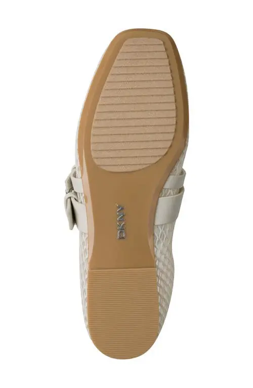 Dkny Dade Buckle Strap Mesh Ballet Flat - Khaki