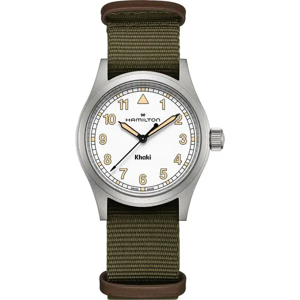 Hamilton Khaki Field Strap Watch - Green And White