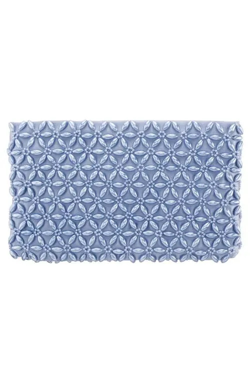 Nina Rivera Beaded Clutch - Icy Blue