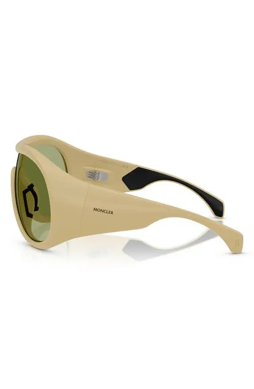 Moncler Cloche Polarized Pilot Shield Sunglasses