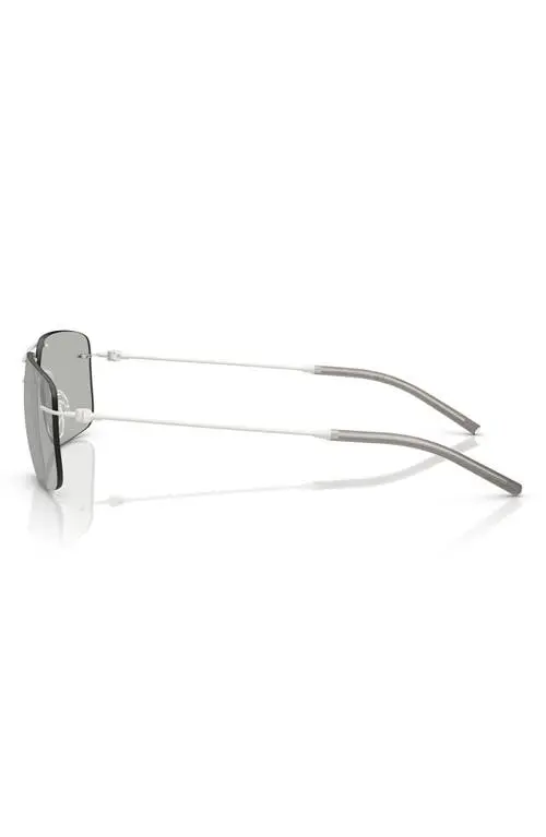 Moncler 56mm Rimless Rectangular Sunglasses