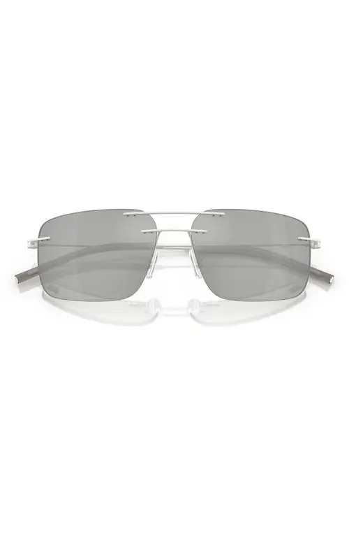 Moncler 56mm Rimless Rectangular Sunglasses