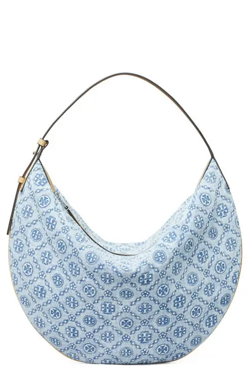 Tory Burch T Monogram Denim Shoulder Bag
