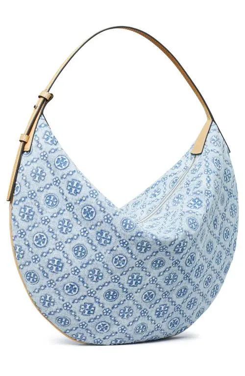 Tory Burch T Monogram Denim Shoulder Bag