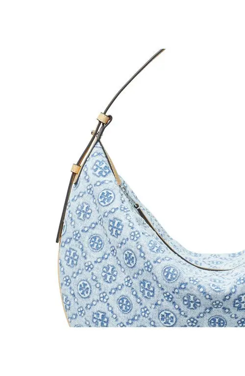 Tory Burch T Monogram Denim Shoulder Bag